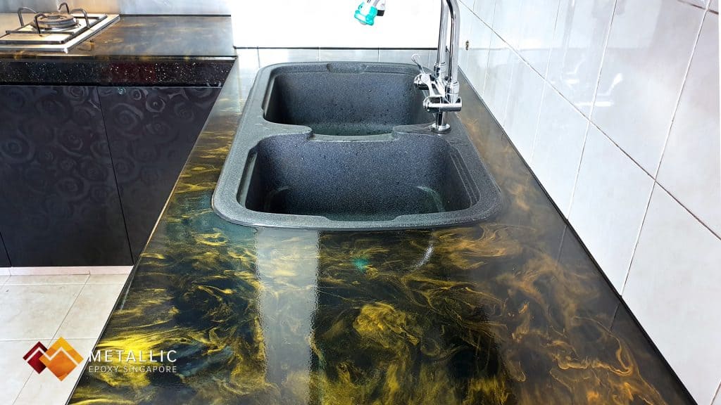 Gold Smelt Swirl Countertop