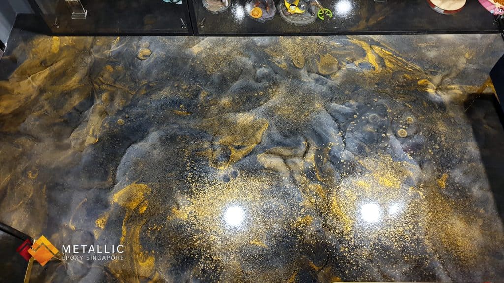 Metallic Gold Galaxy Flooring