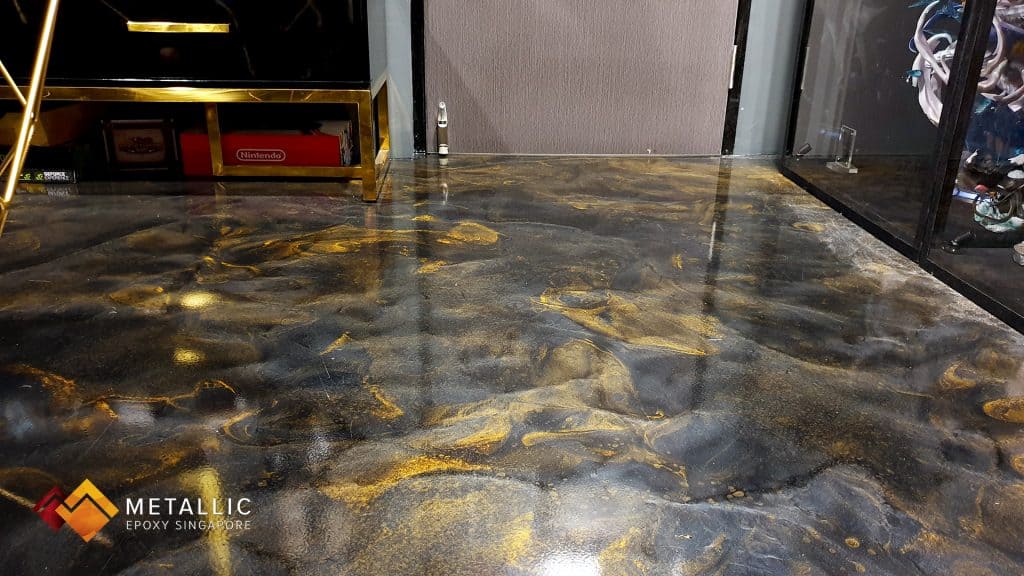 Metallic Gold Galaxy Flooring