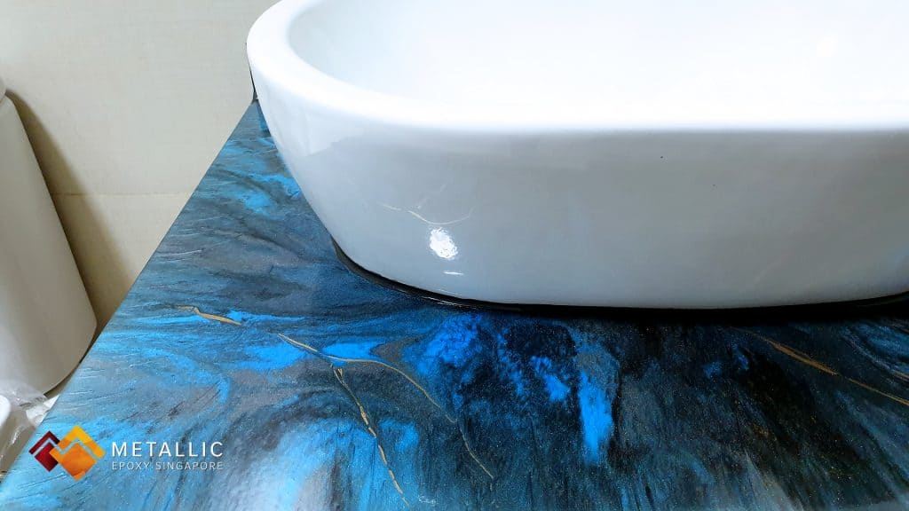 Electric Blue Galaxy Vanity Top