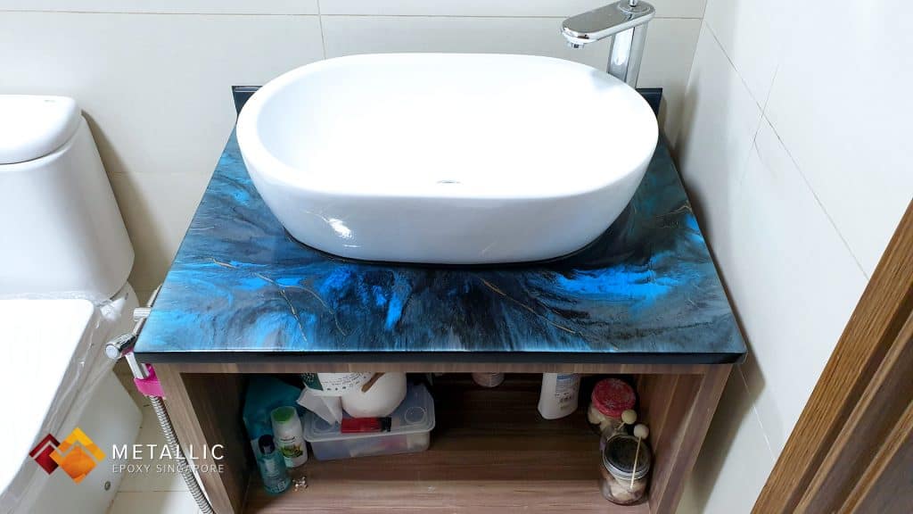 Electric Blue Galaxy Vanity Top