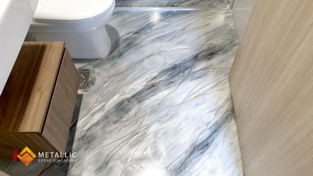 Florance Grey Marble Bathroom Flooring