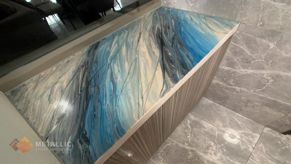 Black Blue Oceanic Countertop