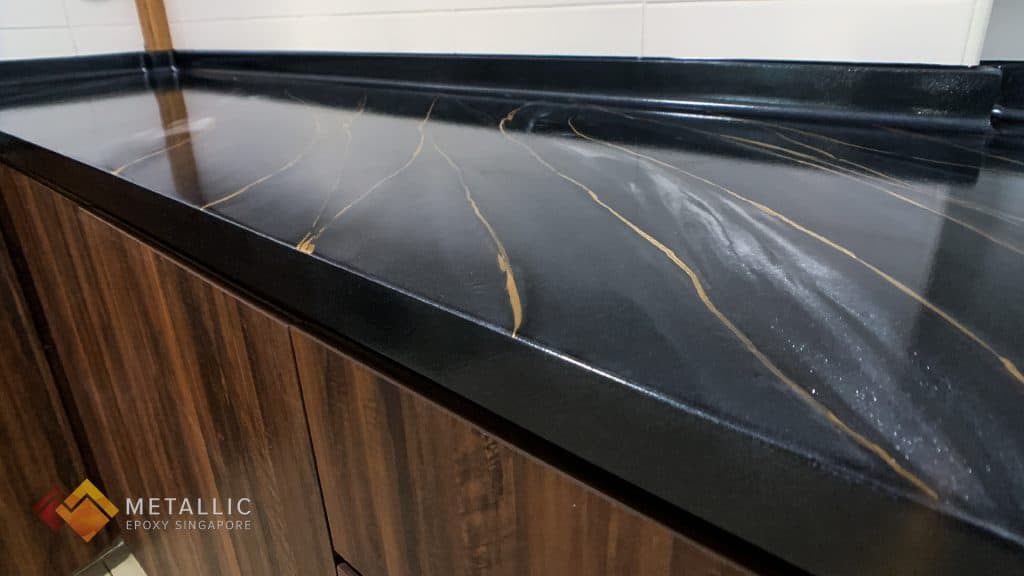 Golden Black Marble Countertop