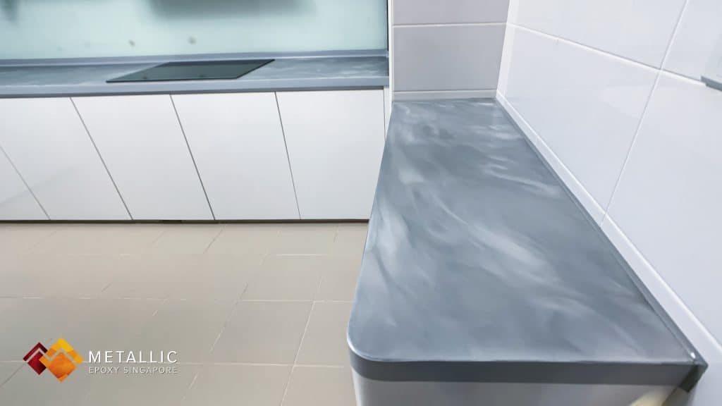 Silver Grey Swirl Countertop