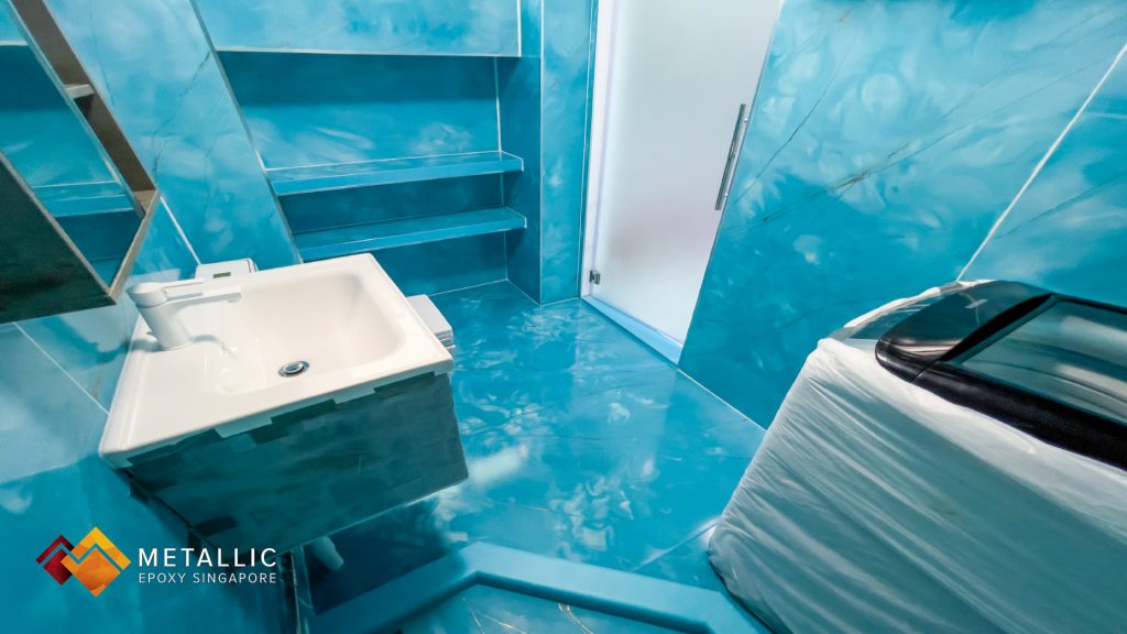 Turquoise Ocean Blue Bathroom