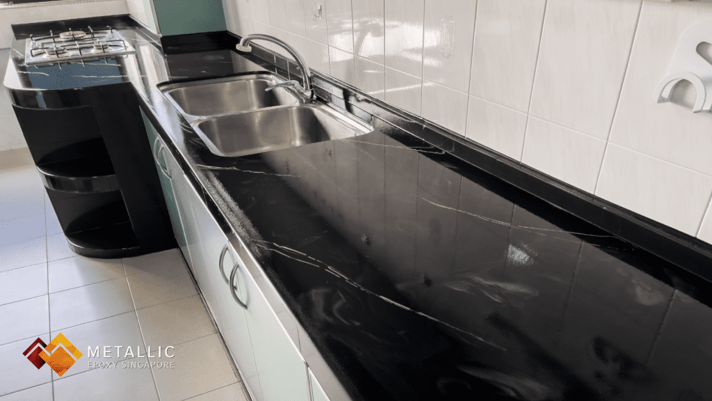 Obsidian Black Swirl Countertop