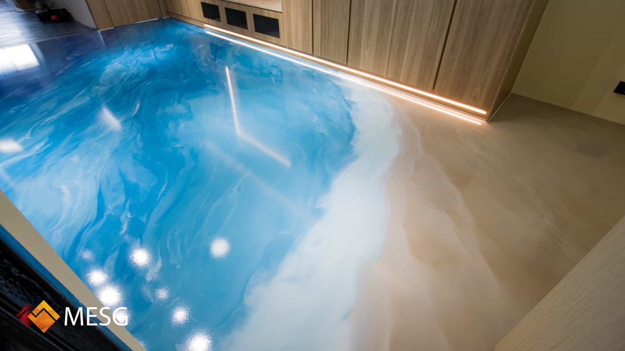 Coastal Blue Beach Flooring